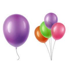 Balloons hanging on rope Royalty Free Vector Image