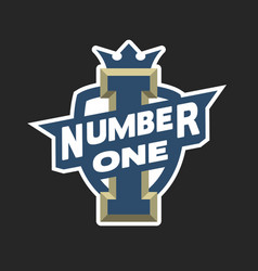 Champion number one logo design template Vector Image