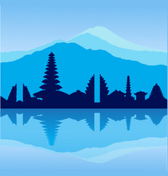 Bali skyline Royalty Free Vector Image - VectorStock