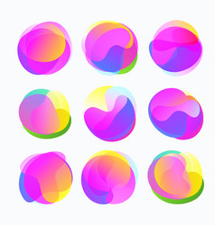 Gradient sample set colorful gradients for poster Vector Image