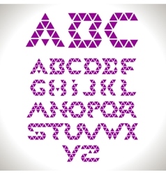 Font from triangles - set Royalty Free Vector Image