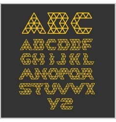 Font from triangles - set Royalty Free Vector Image
