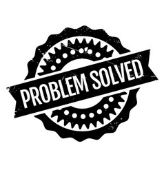 Problem solved rubber stamp Royalty Free Vector Image
