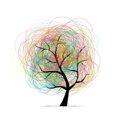 Abstract spring tree Royalty Free Vector Image