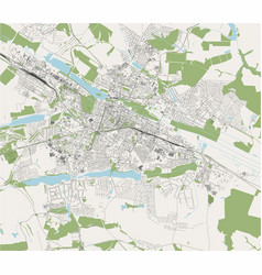Map of the city of khmelnytskyi ukraine Royalty Free Vector