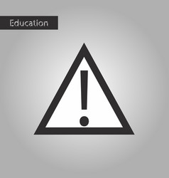 Attention sign black and white style icon Vector Image