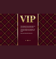Vip premium invitation card poster or flyer Vector Image