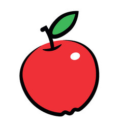Red Apple Outline Fruit Vector Images (over 1,200)