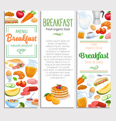 Breakfast banner Royalty Free Vector Image - VectorStock