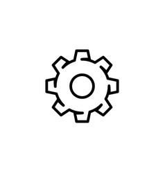 Outline gear icon setting symbol flat style Vector Image