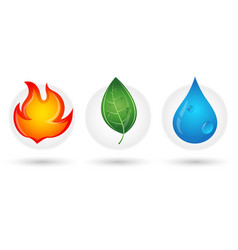 Fire and water fusion Royalty Free Vector Image