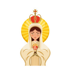 Holy virgin mary icon Royalty Free Vector Image