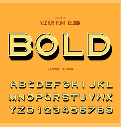 Condensed bold 3d display font alphabet letters Vector Image Condensed bold 3d display font alphabet letters Vector Image