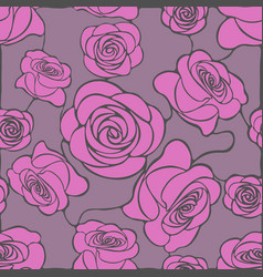 Seamless floral mosaic pattern with violet roses Vector Image