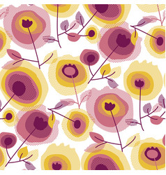 Retro floral seamless pattern Royalty Free Vector Image