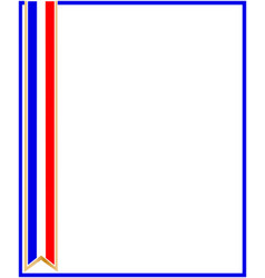 French abstract flag border Royalty Free Vector Image