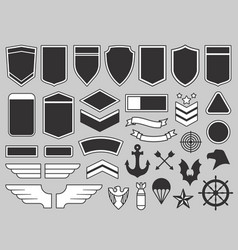 Army jet aviation air force labels patch Vector Image