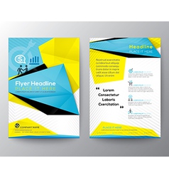 Abstract triangle brochure flyer design layout Vector Image