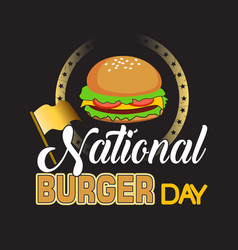 Burger quote and saying good for print design Vector Image