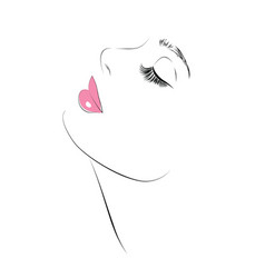 Pink beauty makeup icon Royalty Free Vector Image