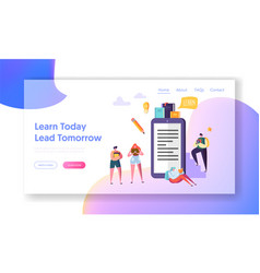 Video tutorial concept landing page Royalty Free Vector