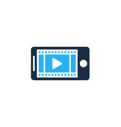 Video mobile logo icon design Royalty Free Vector Image