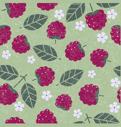 Raspberries pattern Royalty Free Vector Image - VectorStock