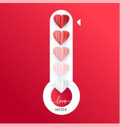 Love thermometer valentines day card element Vector Image