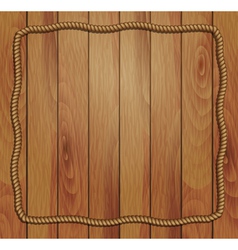 Rope and a wooden background Royalty Free Vector Image