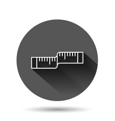 Ruler 12 inch icon in flat style meter measure Vector Image