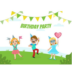 Costume party banner festive invitation card Vector Image