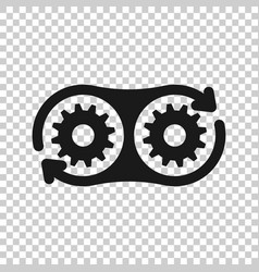 Development icon in transparent style devops on Vector Image