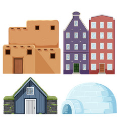 A traditional adobe house Royalty Free Vector Image