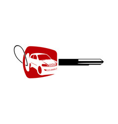 Car logo design with key auto car logo silhouette Vector Image