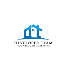 Developer team logo designs dt initial name logo Vector Image
