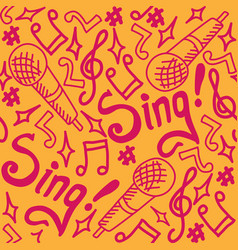 Sing doodle Royalty Free Vector Image - VectorStock
