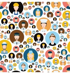 People head icons in circle Royalty Free Vector Image