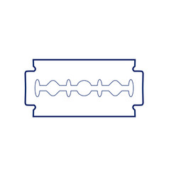 Razor blade sign blue 3d printed icon on Vector Image