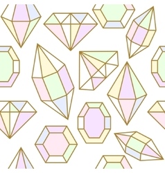 Diamond jem shape seamless pattern Royalty Free Vector Image