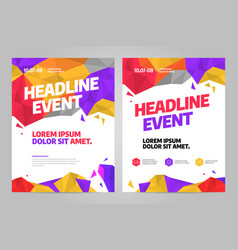 Layout design template for event Royalty Free Vector Image
