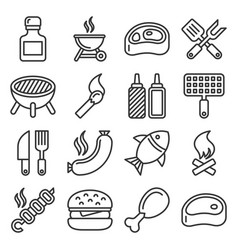 Barbecue set Royalty Free Vector Image - VectorStock