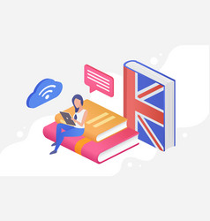 English language learning concept Royalty Free Vector Image