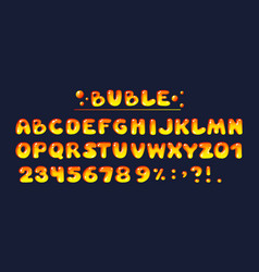 Comic game font cartoon bubble lettering fonts Vector Image