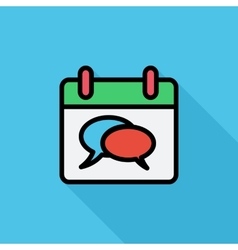Calendar with chat Royalty Free Vector Image - VectorStock