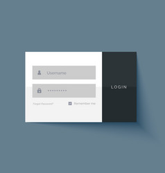 Modern login form interface design with username Vector Image