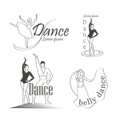 Set logos and badges flamenco Royalty Free Vector Image