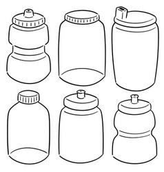 Set water bottle Royalty Free Vector Image - VectorStock
