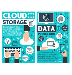 Cloud storage polygonal art style Royalty Free Vector Image