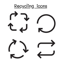 Collection different recycle icons Royalty Free Vector Image
