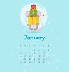 Children calendar set Royalty Free Vector Image